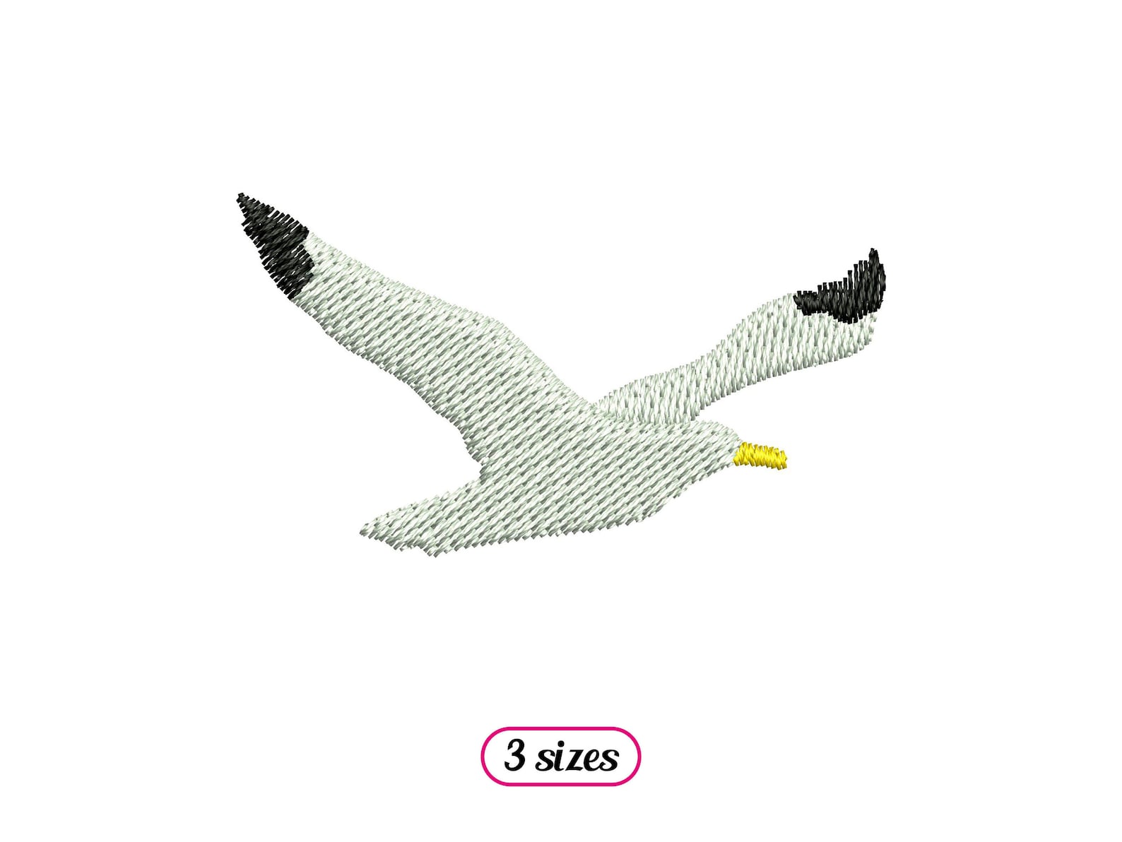 Mini Seagull Flying Machine Embroidery Design – Small Sea Gull Side ...