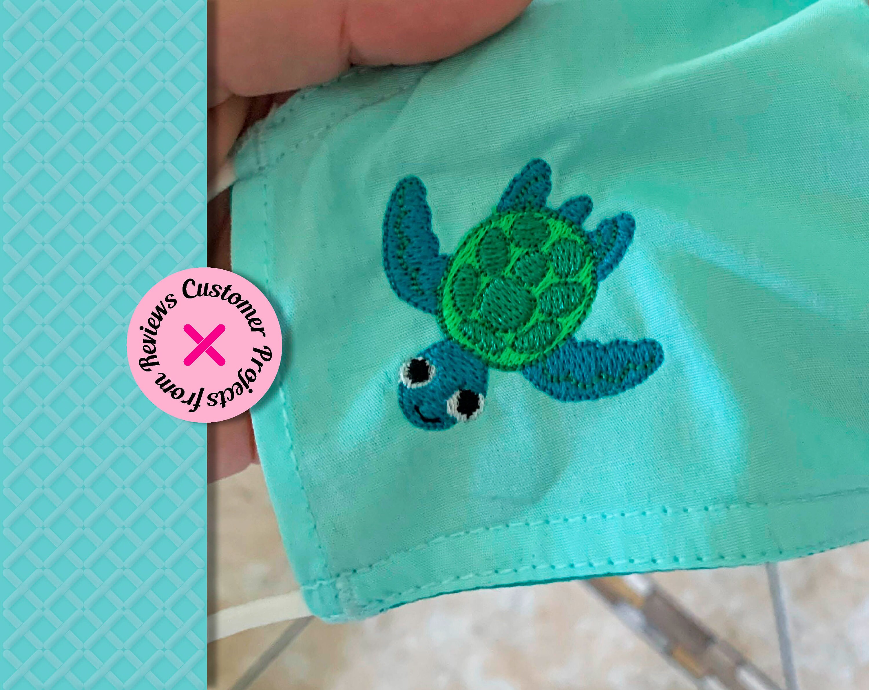 Mini Turtle Machine Embroidery Design Cute Smiling Turtle - Etsy