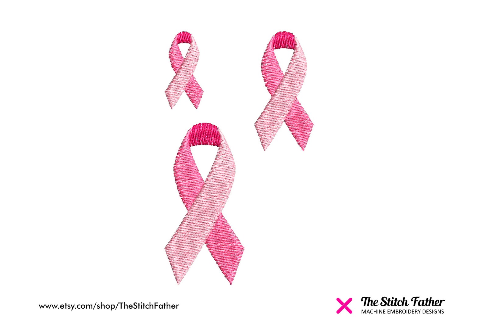 Mini Cancer Awareness Ribbon Machine Embroidery Design | Etsy