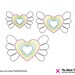 Mini Flying Heart Line Machine Embroidery Design Cute - Etsy