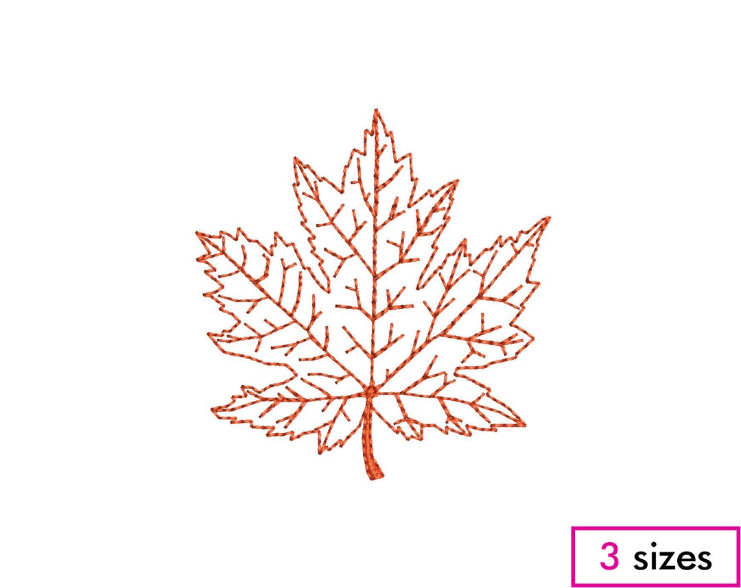 Mini Maple Leaf Machine Embroidery Design Realistic Autumn - Etsy
