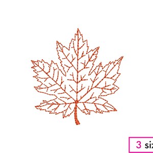 Mini Maple Leaf Machine Embroidery Design Realistic Autumn - Etsy