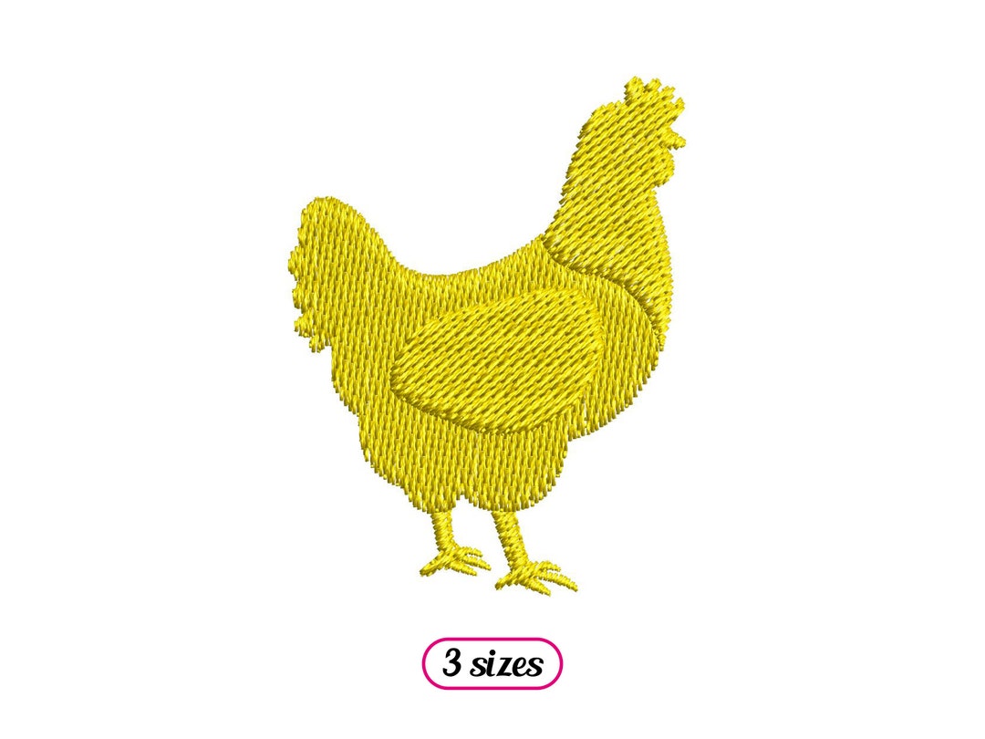 Mini Hen Silhouette Machine Embroidery Design – Chicken Simple Shape ...