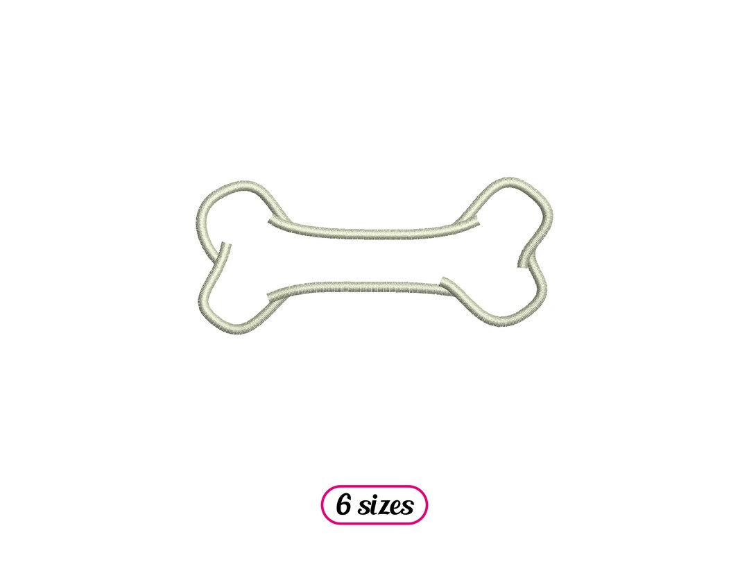 Bone Outline Machine Embroidery Design - 6 Sizes - INSTANT DOWNLOAD - Etsy
