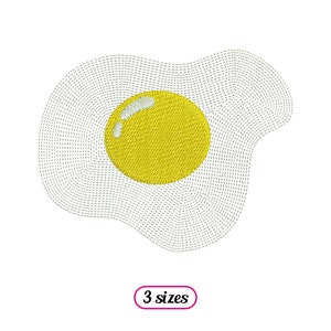 Fried Egg Machine Embroidery Design - 3 Sizes - INSTANT DOWNLOAD - Etsy