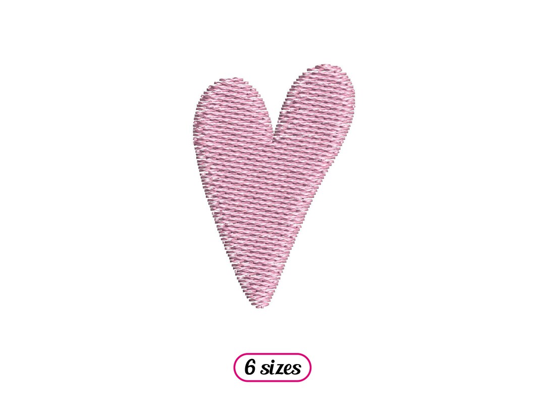 Mini Boho Heart Machine Embroidery Design – Cute Boho Heart Fill Stitch ...