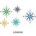 Compass Rose Machine Embroidery Design - 5 Sizes - INSTANT DOWNLOAD - Etsy