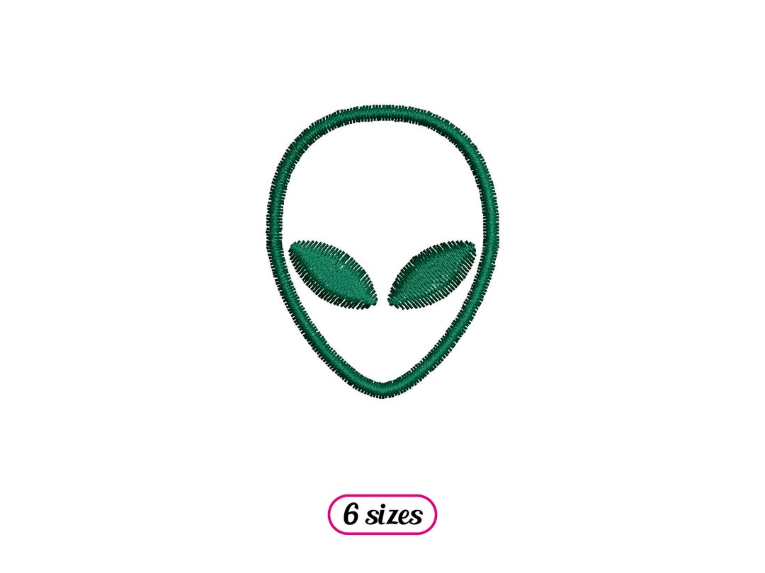 Mini Alien Machine Embroidery Design – Tiny Space Alien Icon – Extra ...