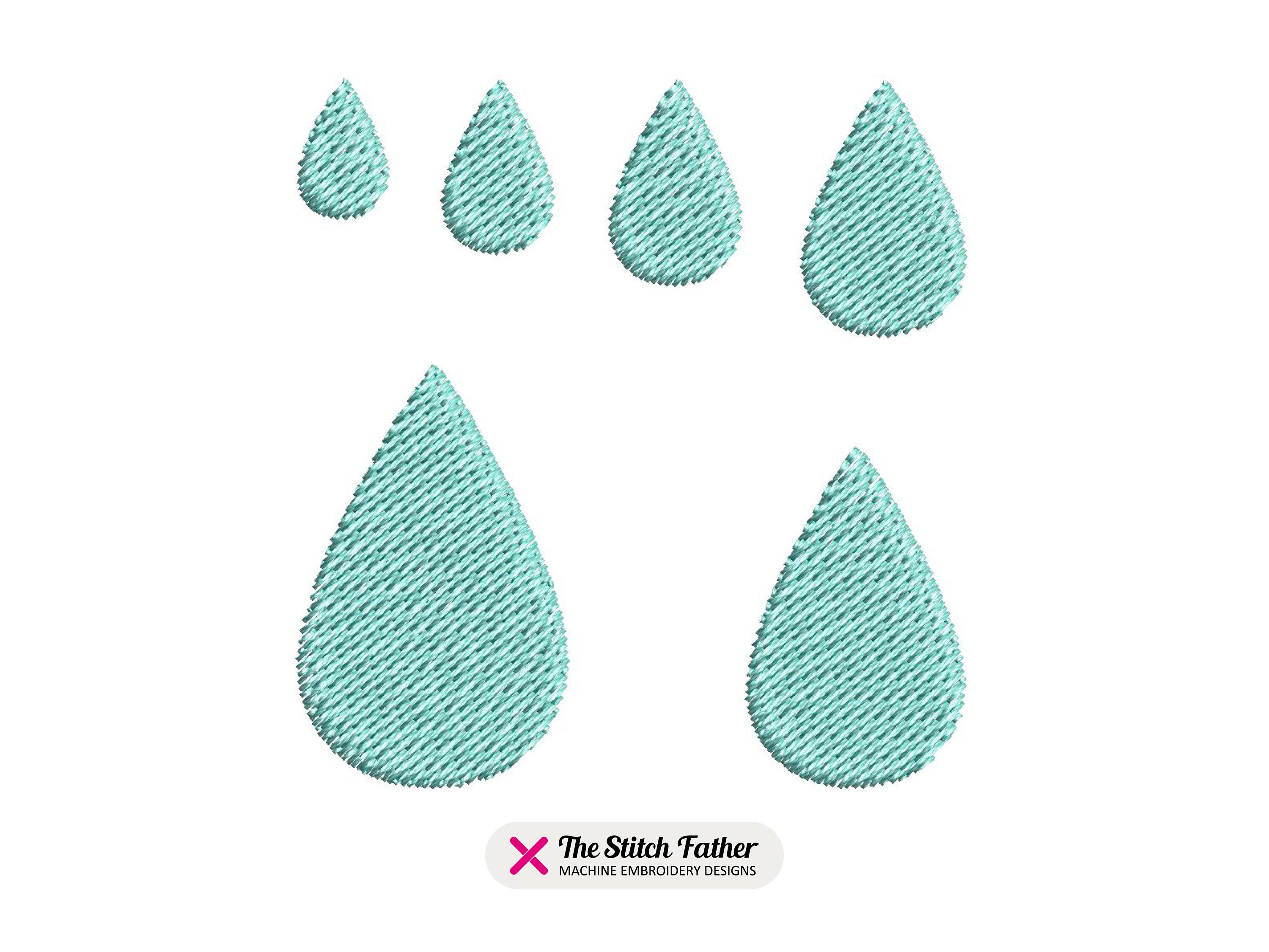 Mini Drop Fill Stitch Machine Embroidery Design - 6 Sizes - INSTANT ...
