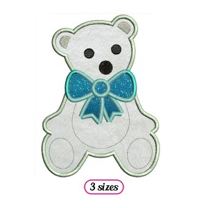 Teddy Bear Applique Machine Embroidery Design – Cute Teddy Bear ...