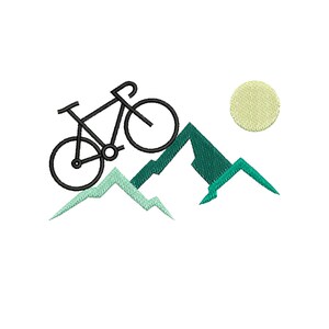 Mountain Bike Racing Logo Machine Embroidery Design 4 Sizes INSTANT ...