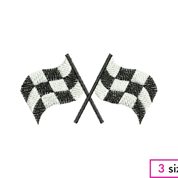 Machine Embroidery Mini Racing Flags - Etsy