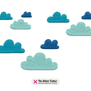 Mini Clouds Machine Embroidery Design – Cute Clouds – Cloudy Sky ...