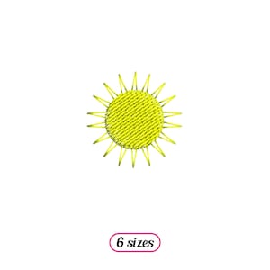 Mini Sun Machine Embroidery Design – Cute Small Sun Fill Stitch – Sunny ...