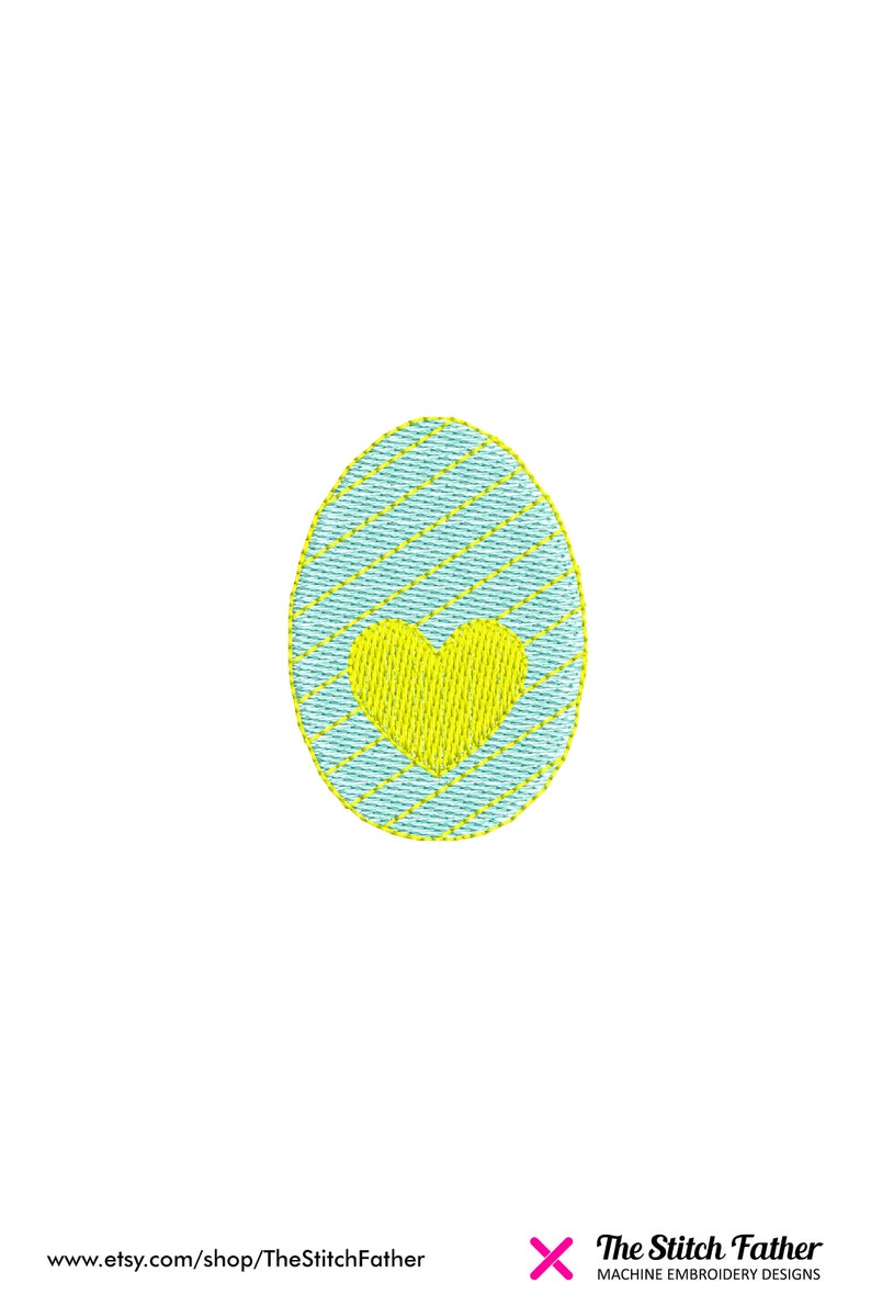 Mini Easter Egg Machine Embroidery Design Cute Painted - Etsy