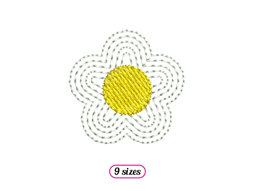 Mini Daisy Machine Embroidery Design – Tiny Delicate Flower - Small ...