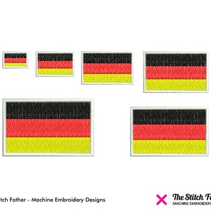 Mini Germany Flag Machine Embroidery Design 6 Sizes - Etsy