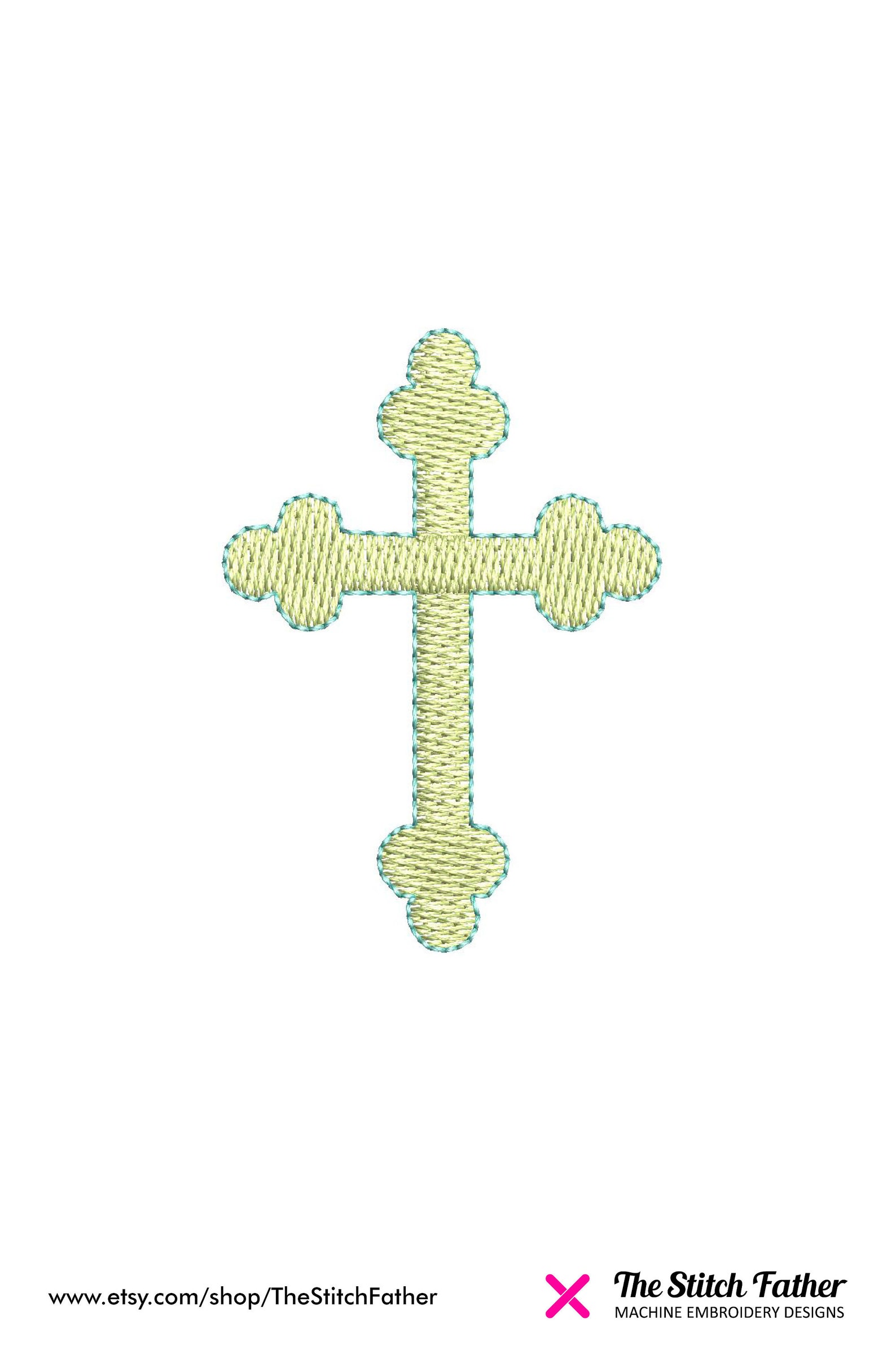 Mini Christian Cross Embroidery Design Budded Religious - Etsy