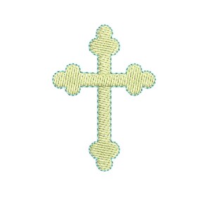 Mini Christian Cross Embroidery Design Budded Religious - Etsy