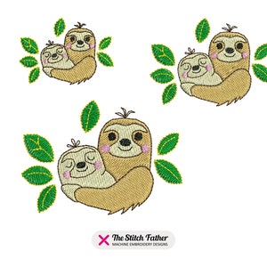 Mini Sloth Set Machine Embroidery Designs – Cute Sloths – Sloth Baby ...