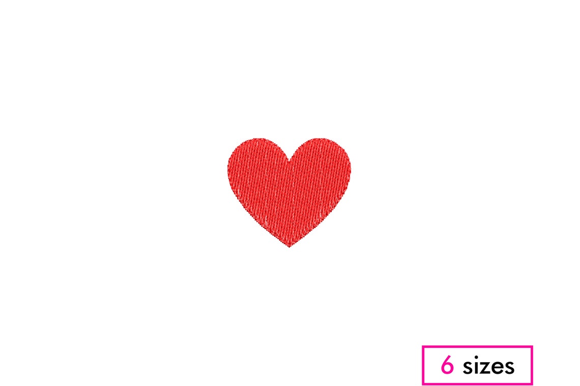 Mini Heart Machine Embroidery Design Heart Shape Fill - Etsy