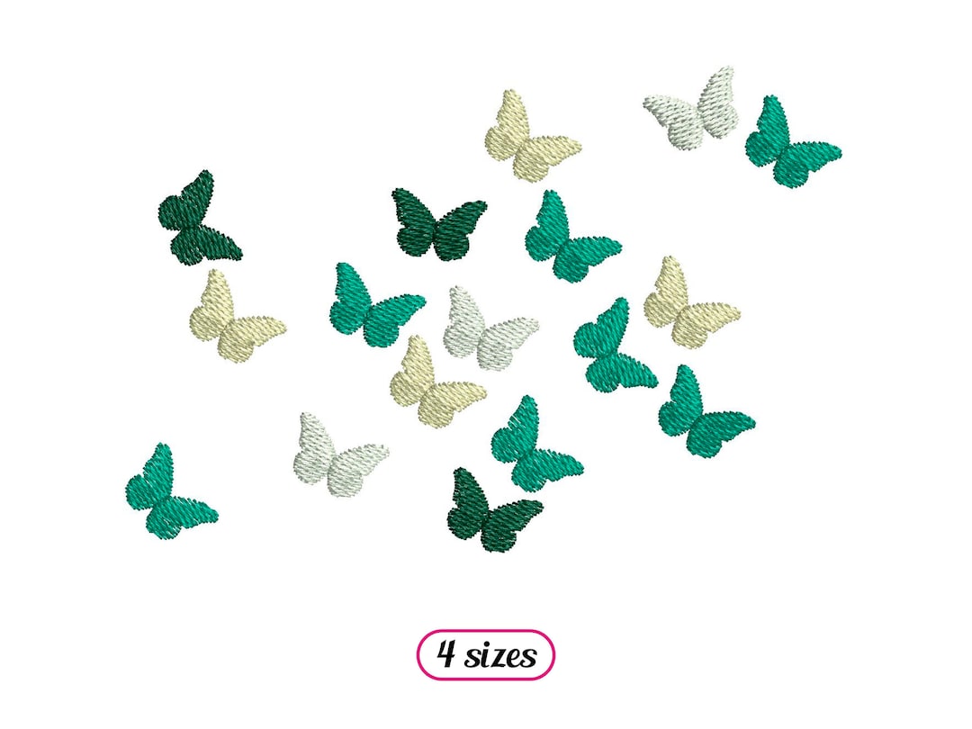 Flying Butterflies Large Group Machine Embroidery Design - 4 Sizes ...