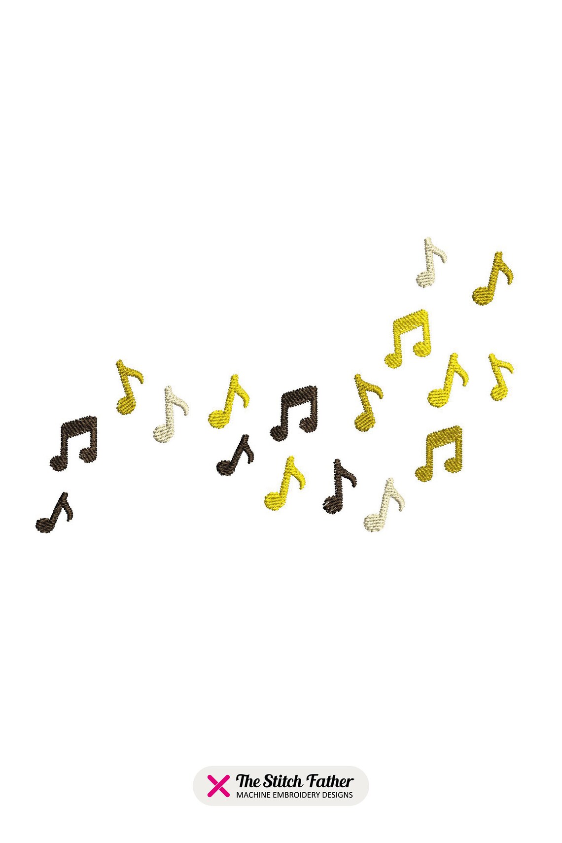 Many Tiny Musical Notes Machine Embroidery Design - 4 Sizes - INSTANT ...