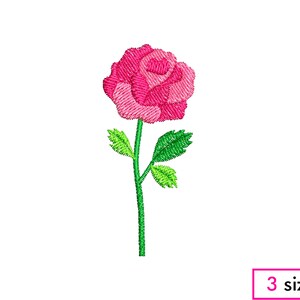Mini Rose Machine Embroidery Design Realistic Rose Tiny - Etsy