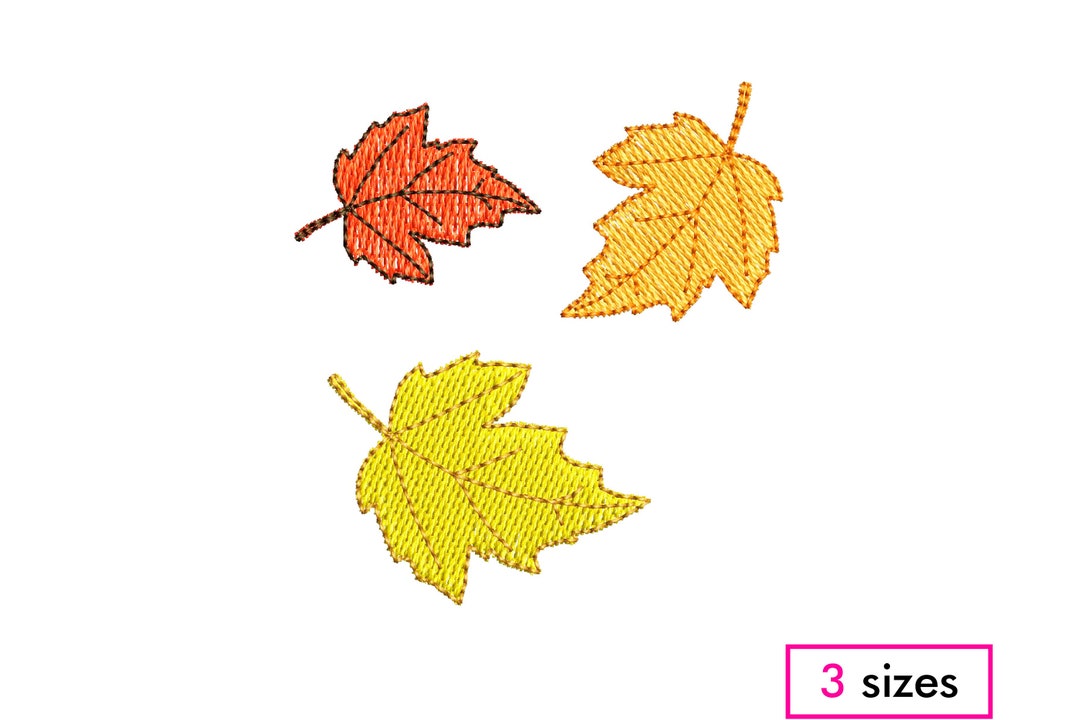Mini Autumn Leaves Machine Embroidery Design Small Thanksgiving Maple ...