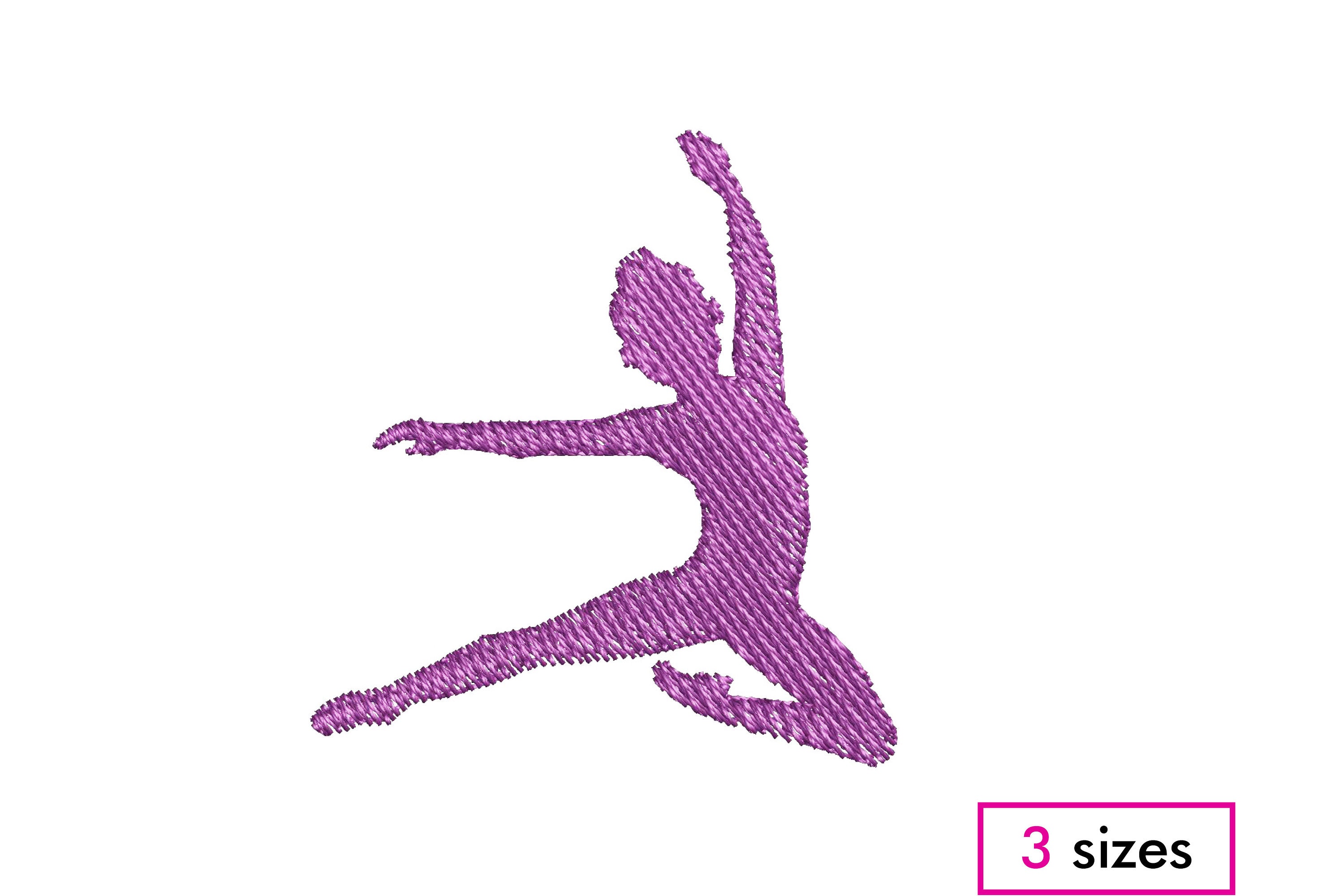 Mini Gymnast Machine Embroidery Design Jump Shape Dancer - Etsy