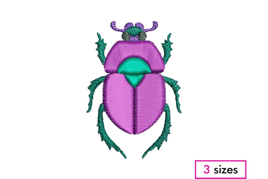 Mini Beetle Machine Embroidery Design Realistic Beetle - Etsy