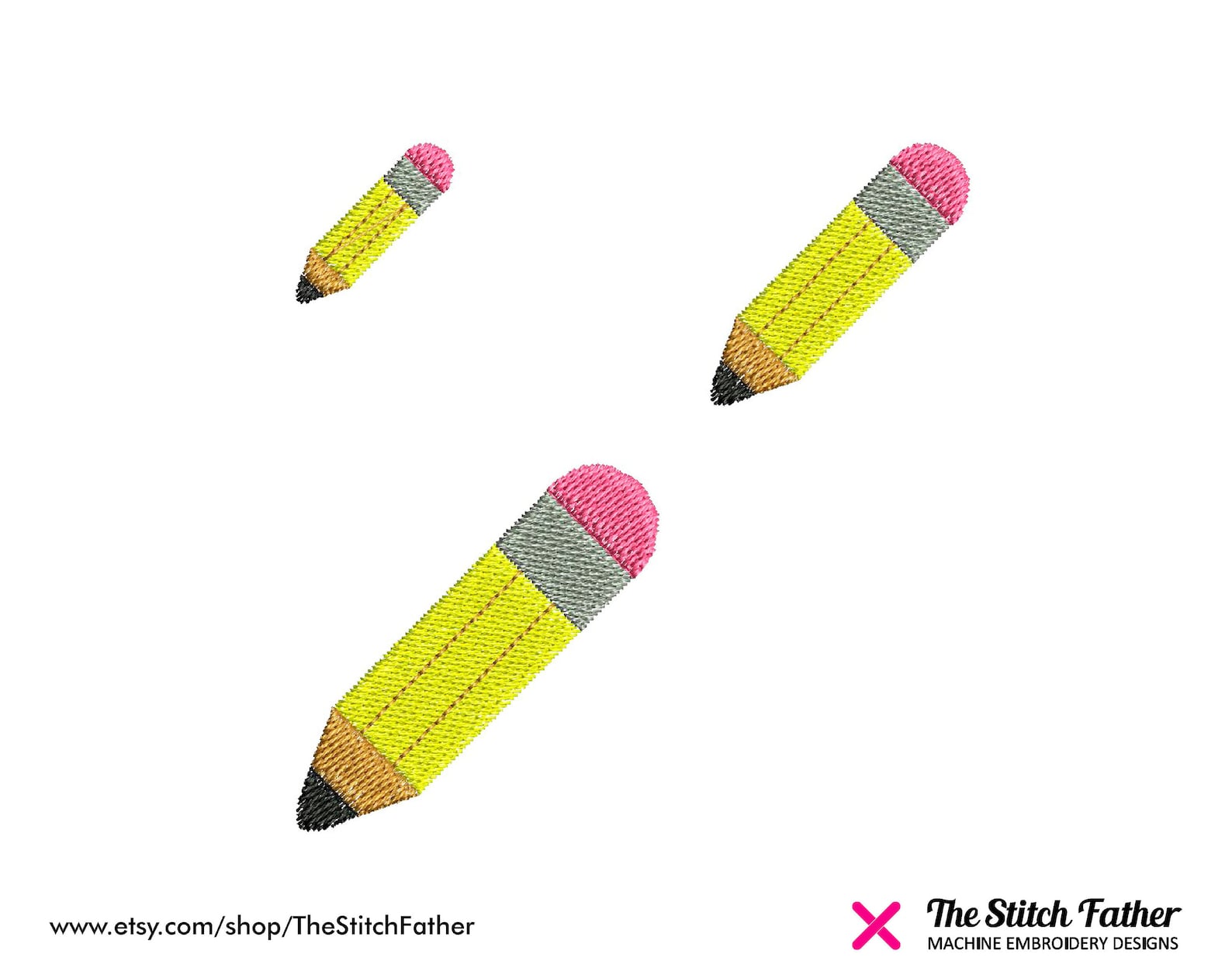 Mini Pencil Machine Embroidery Design Tiny Pencil With - Etsy