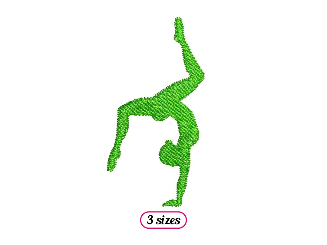 Mini Gymnast Machine Embroidery Design – Handstand With Splits Balance ...