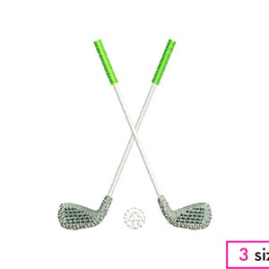 Mini Golf Club Machine Embroidery Design Crossed Golf Clubs - Etsy