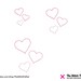 Mini Hearts Outline Machine Embroidery Design Simple Linear Hearts ...