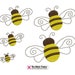 Cute Flying Bee Machine Embroidery Design - 5 Sizes - INSTANT DOWNLOAD ...