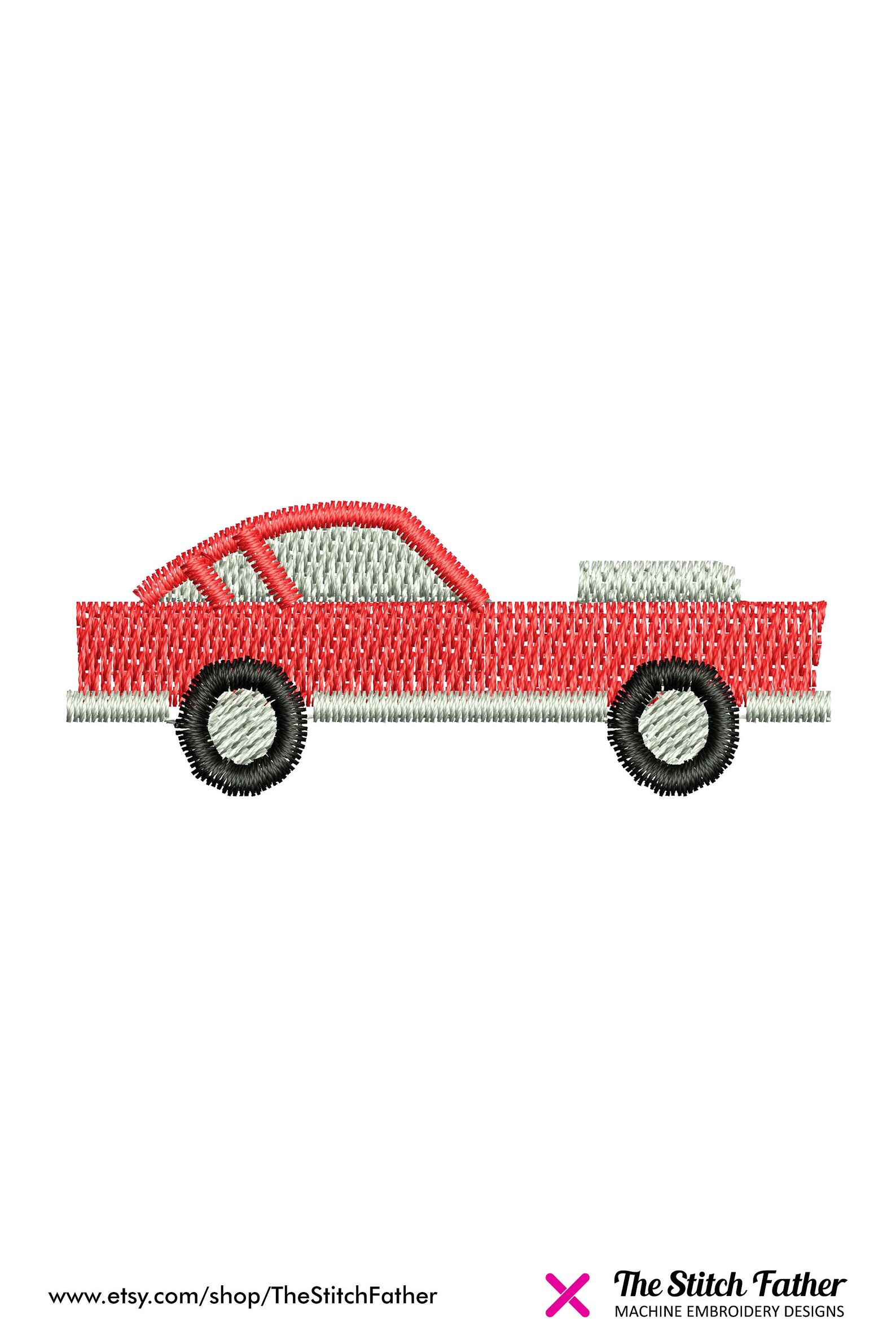 Car Machine Embroidery Design Mini Race Car Driver Fill - Etsy