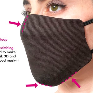 Face Mask Machine Embroidery Design – Mask in the Hoop 5 Sizes ...