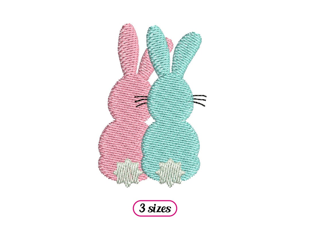 Mini Bunny Machine Embroidery Design – Easter Bunny Couple - Cute ...