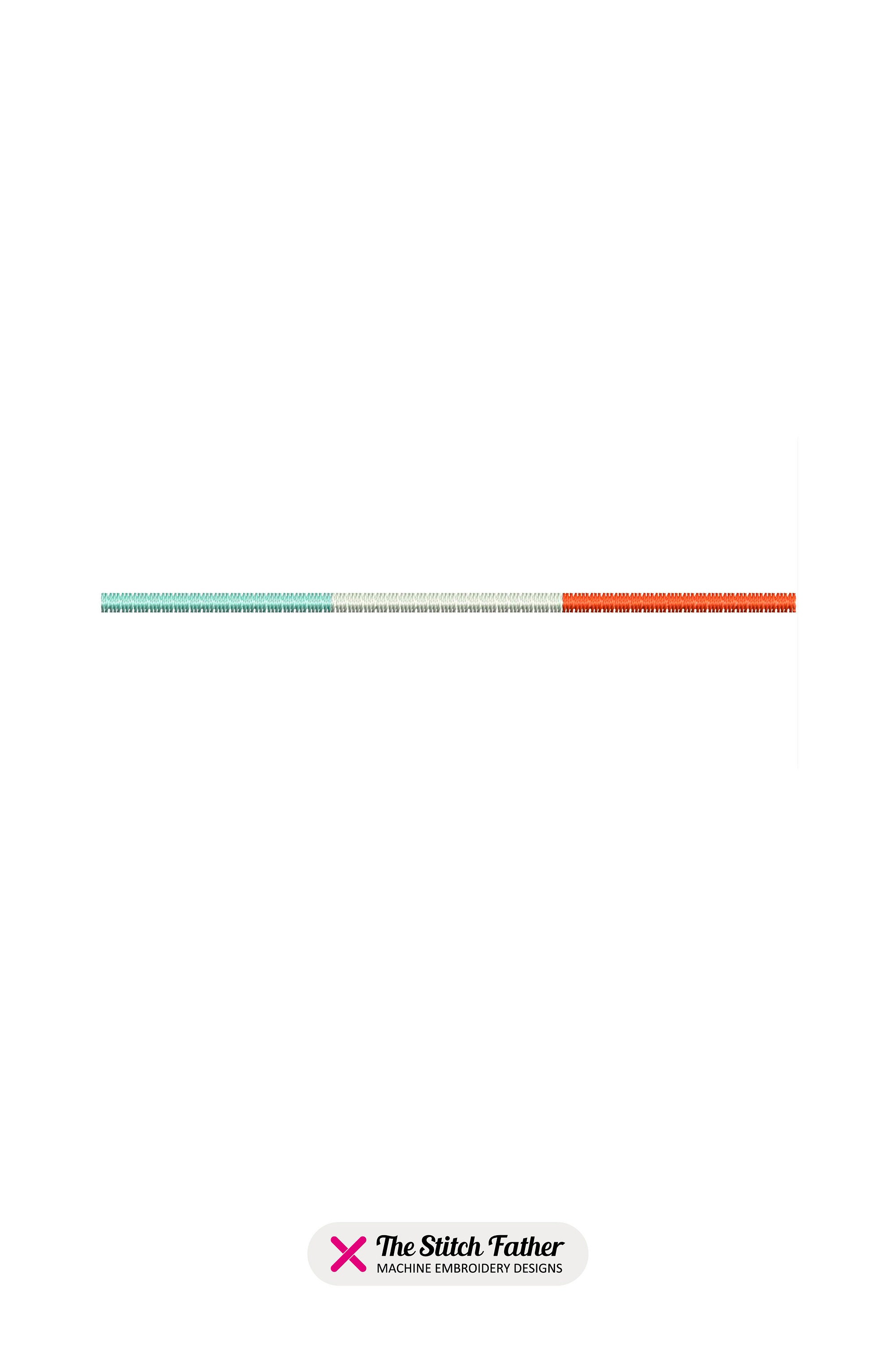 Horizontal Tricolor Line Machine Embroidery Design - 6 Sizes - INSTANT ...