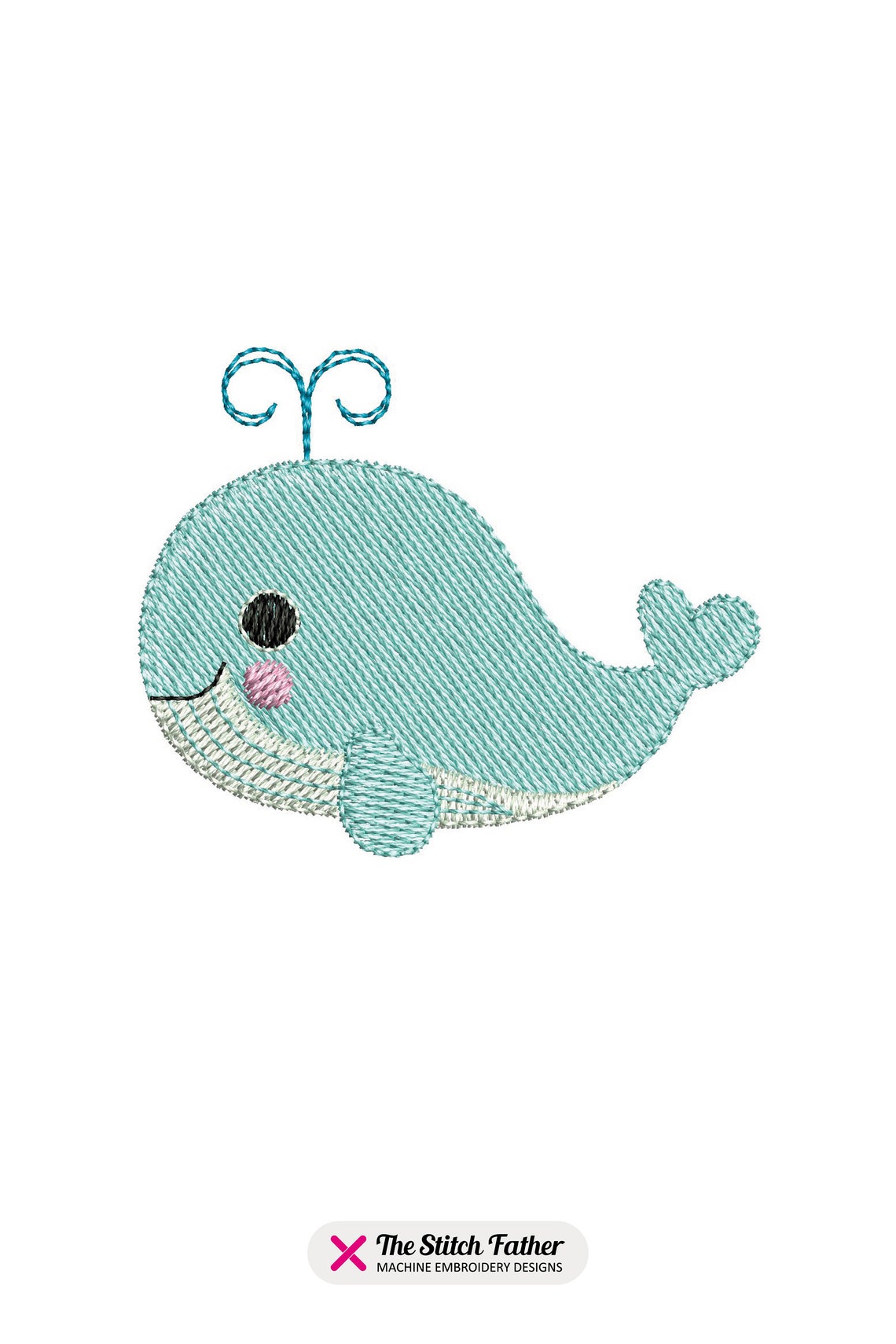 Mini Whale Machine Embroidery Design – Small Whale Cute Baby Whale ...