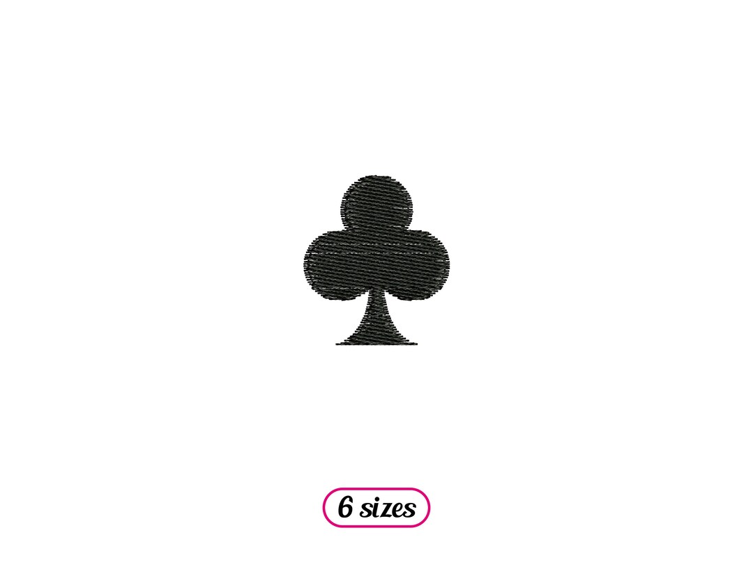 Mini Clubs Symbol Machine Embroidery Design – Small Club Icon – Clubs ...