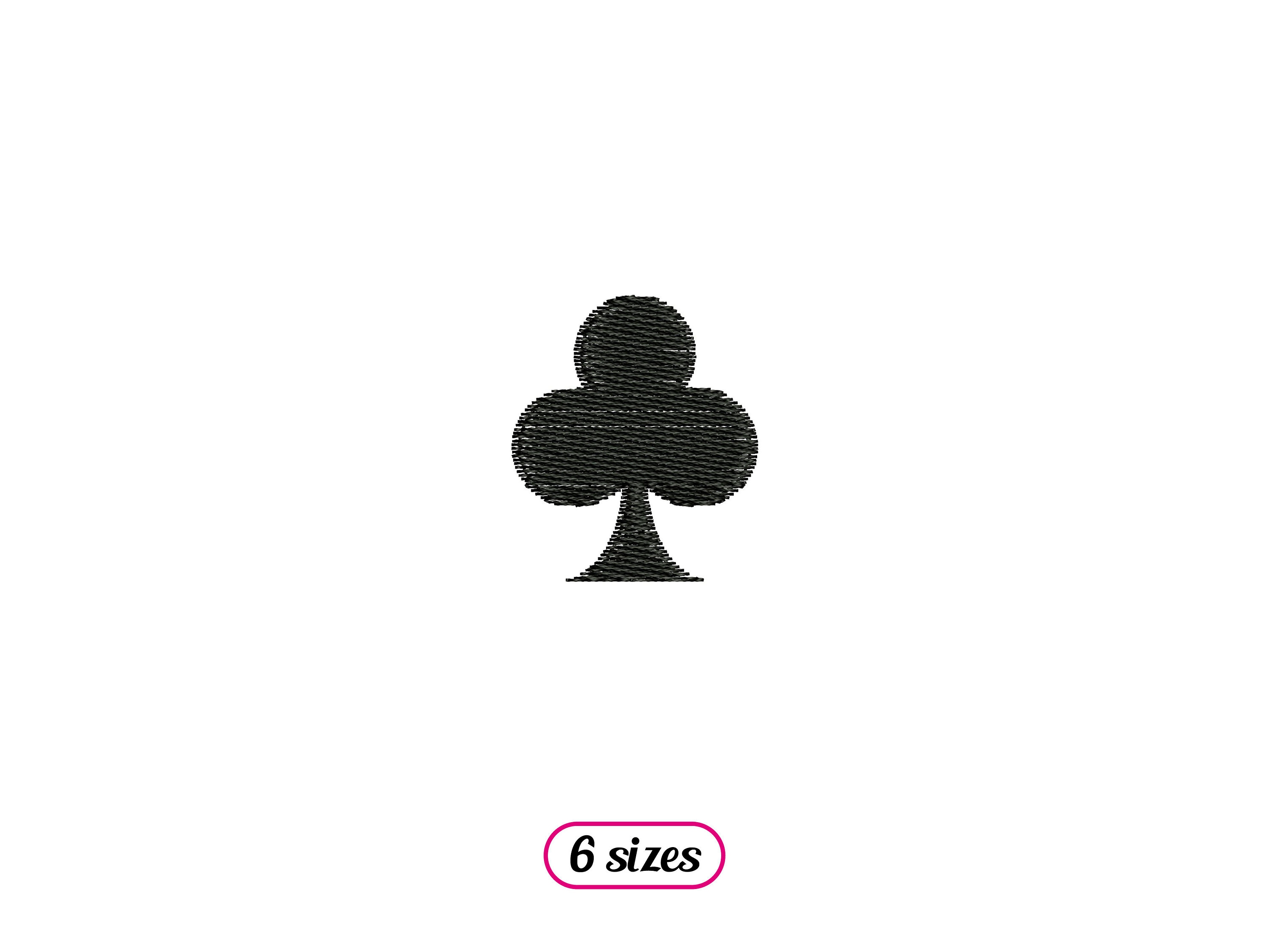 Mini Clubs Symbol Machine Embroidery Design – Small Club Icon – Clubs ...