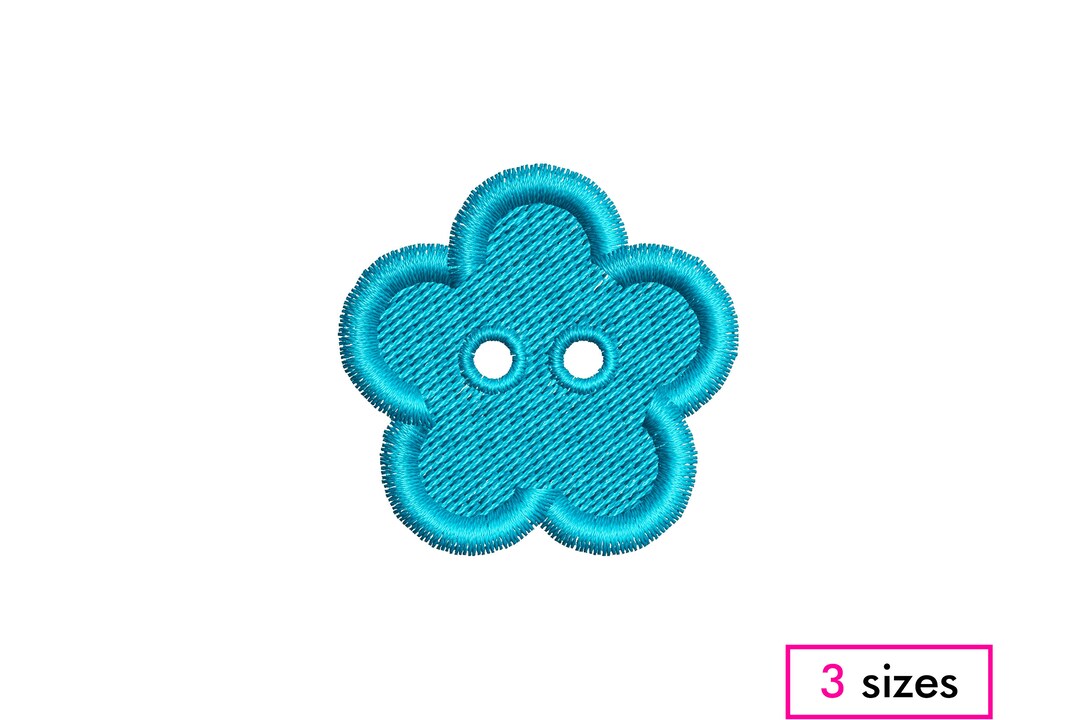 Mini Flower Button Machine Embroidery Design Cute Sewing Button Garment ...