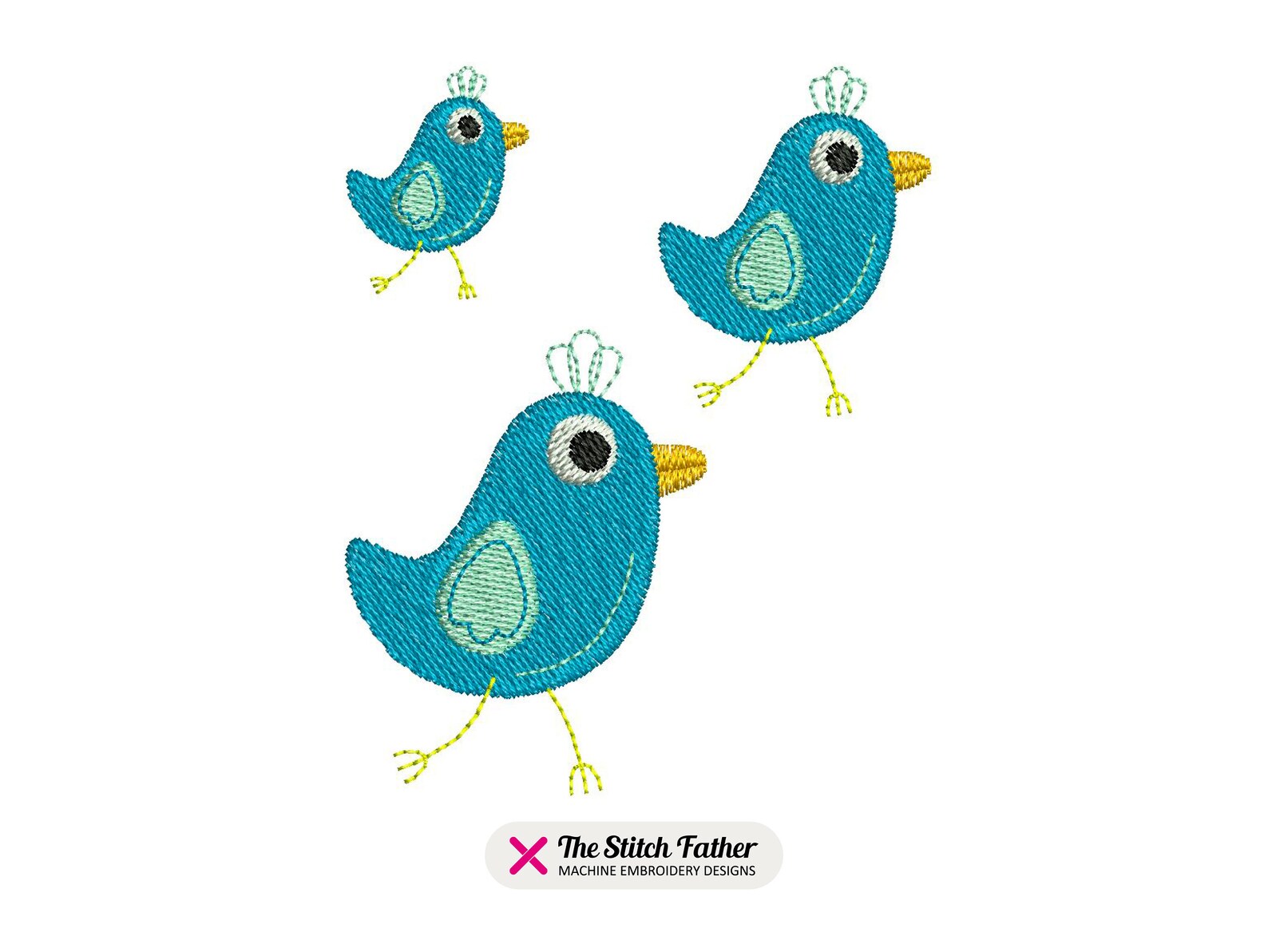 Mini Bird Machine Embroidery Design – Cute Walking Bird – Little Bird ...