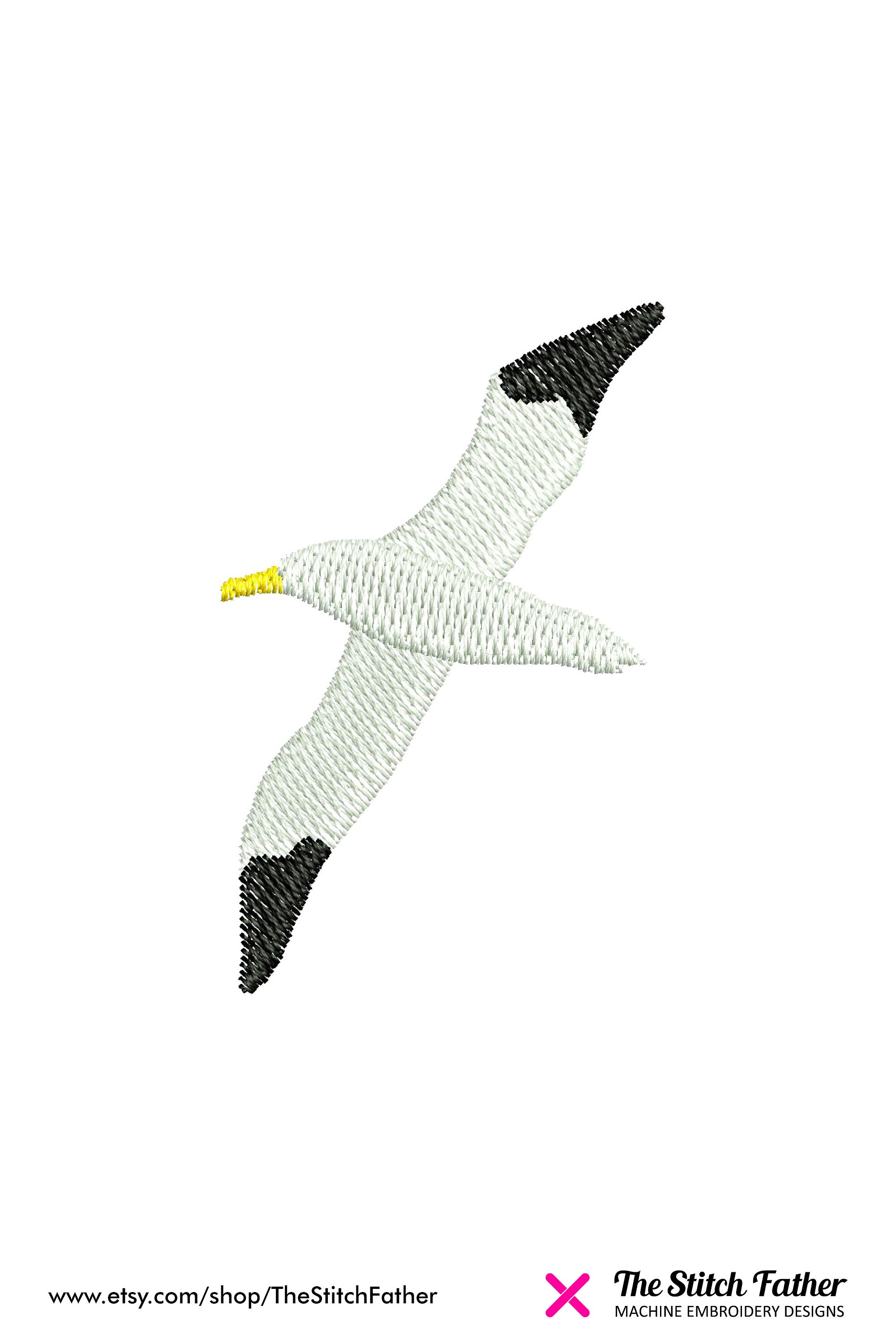 Mini Seagull Flying Machine Embroidery Design Tiny Sea Gull - Etsy