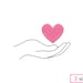Mini Hand With Heart Machine Embroidery Design Helping Hand | Etsy