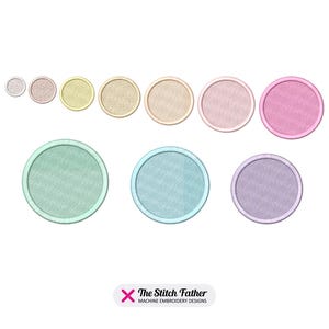 Satin Circle Frame Filled Machine Embroidery Design - 10 Sizes ...
