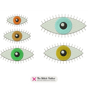 Eye Machine Embroidery Design 5 Sizes INSTANT DOWNLOAD - Etsy