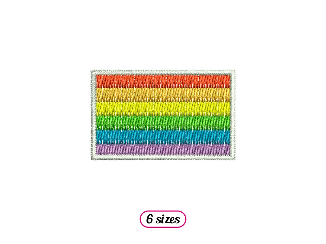 Mini LGBT Flag Machine Embroidery Design – Gay Pride Rainbow Flag ...
